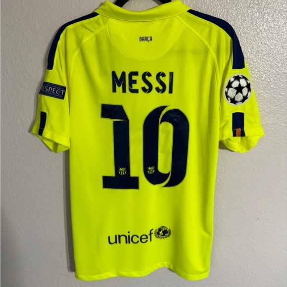 Nike | Shirts | Barcelona 242015 Messi Third Ucl Jersey | Poshmark